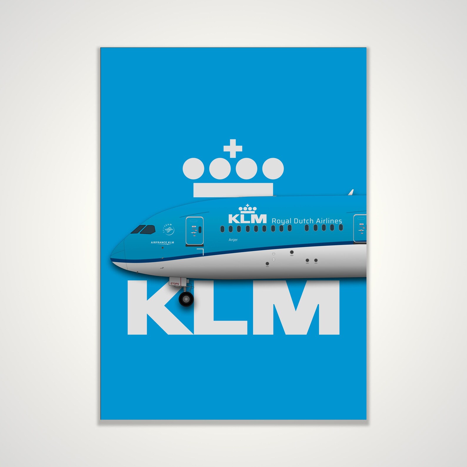 Aviation Poster, KLM Boeing 787 Matte Poster - Etsy