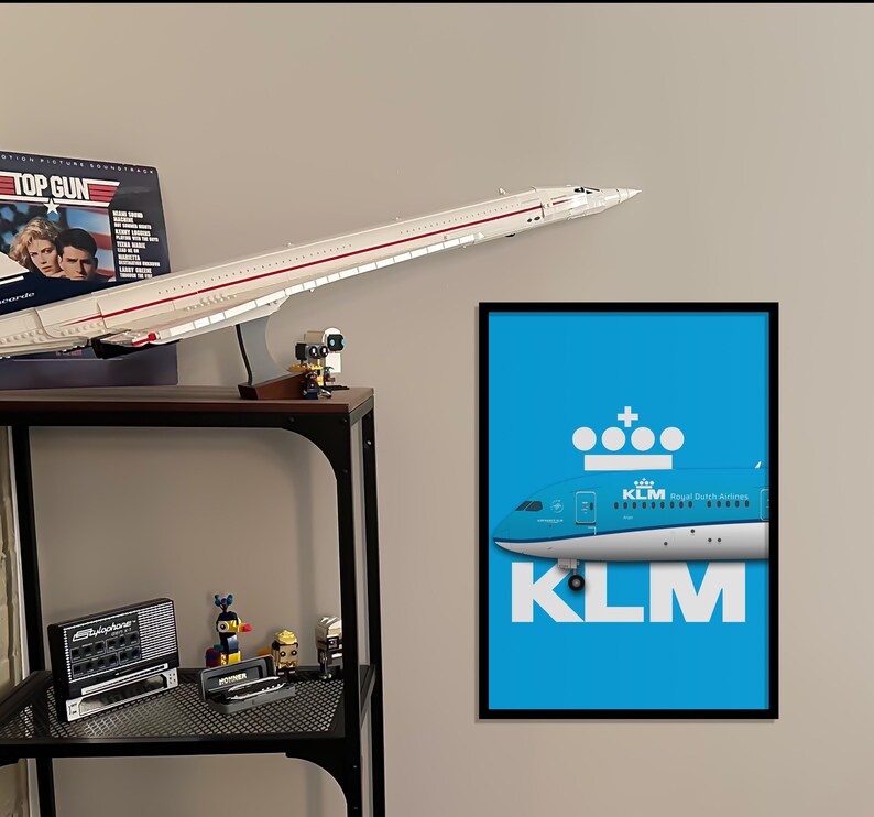 Aviation Poster, KLM Boeing 787 Matte Poster - Etsy