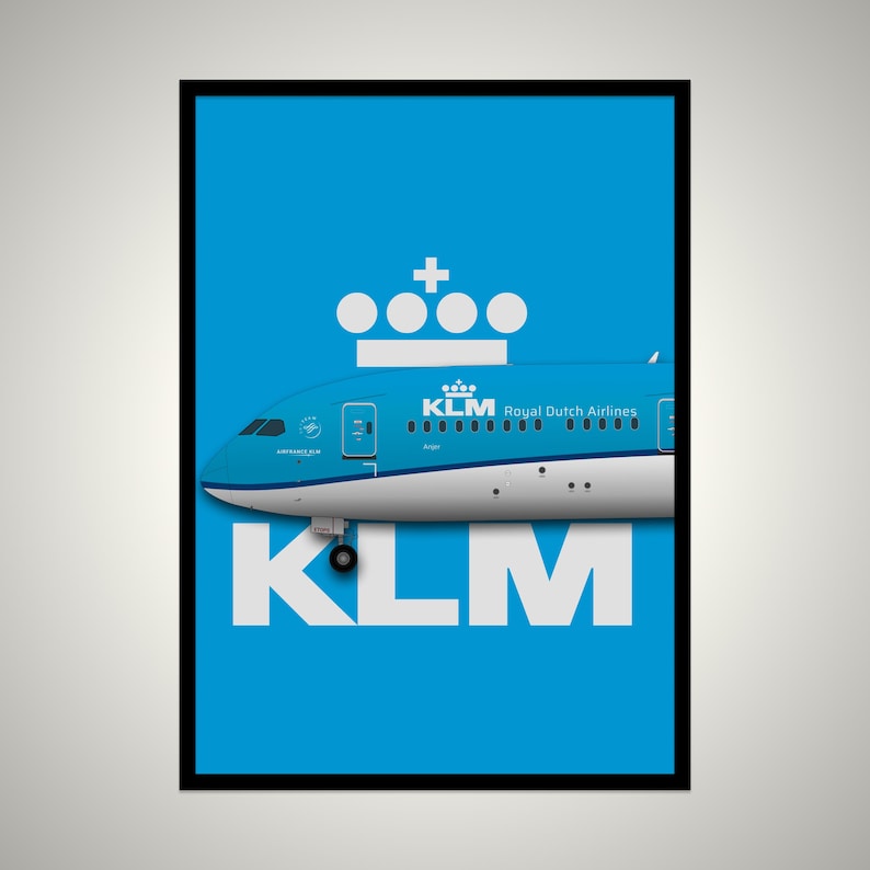 Aviation Poster, KLM Boeing 787 Matte Poster - Etsy