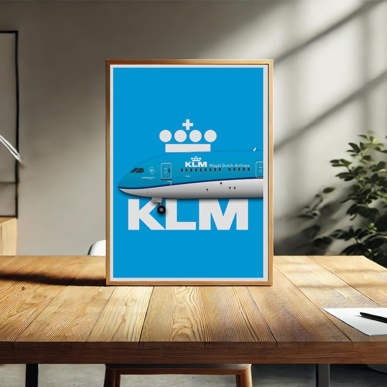 Aviation Poster, KLM Boeing 787 Matte Poster - Etsy