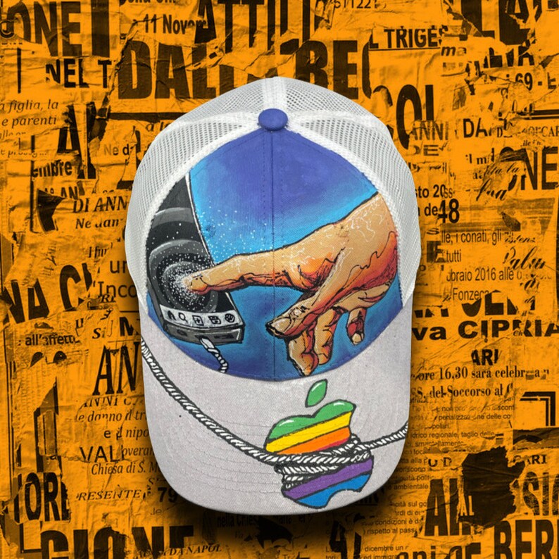 HAND PAINTED HAT. Tech Life, Iphone, Phone, Cap, Hat, Cap, Baseball Cap ...