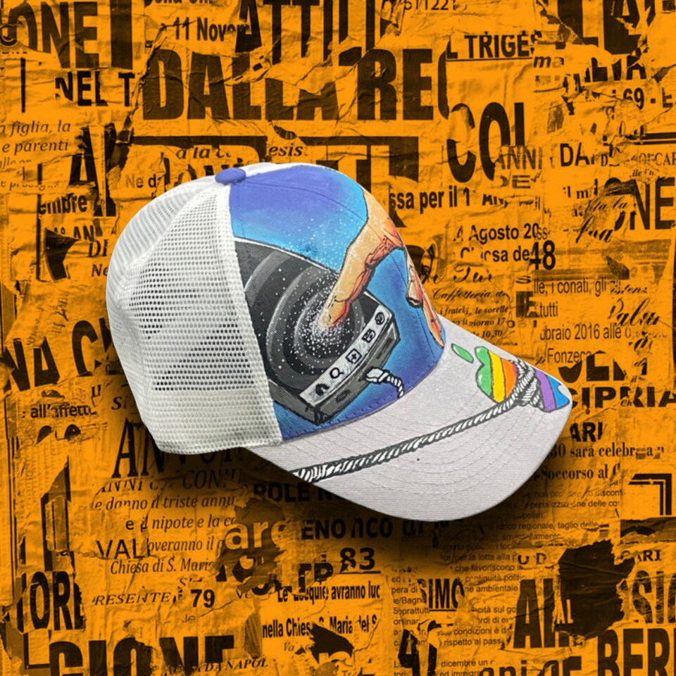 HAND PAINTED HAT. Tech Life, Iphone, Phone, Cap, Hat, Cap, Baseball Cap ...