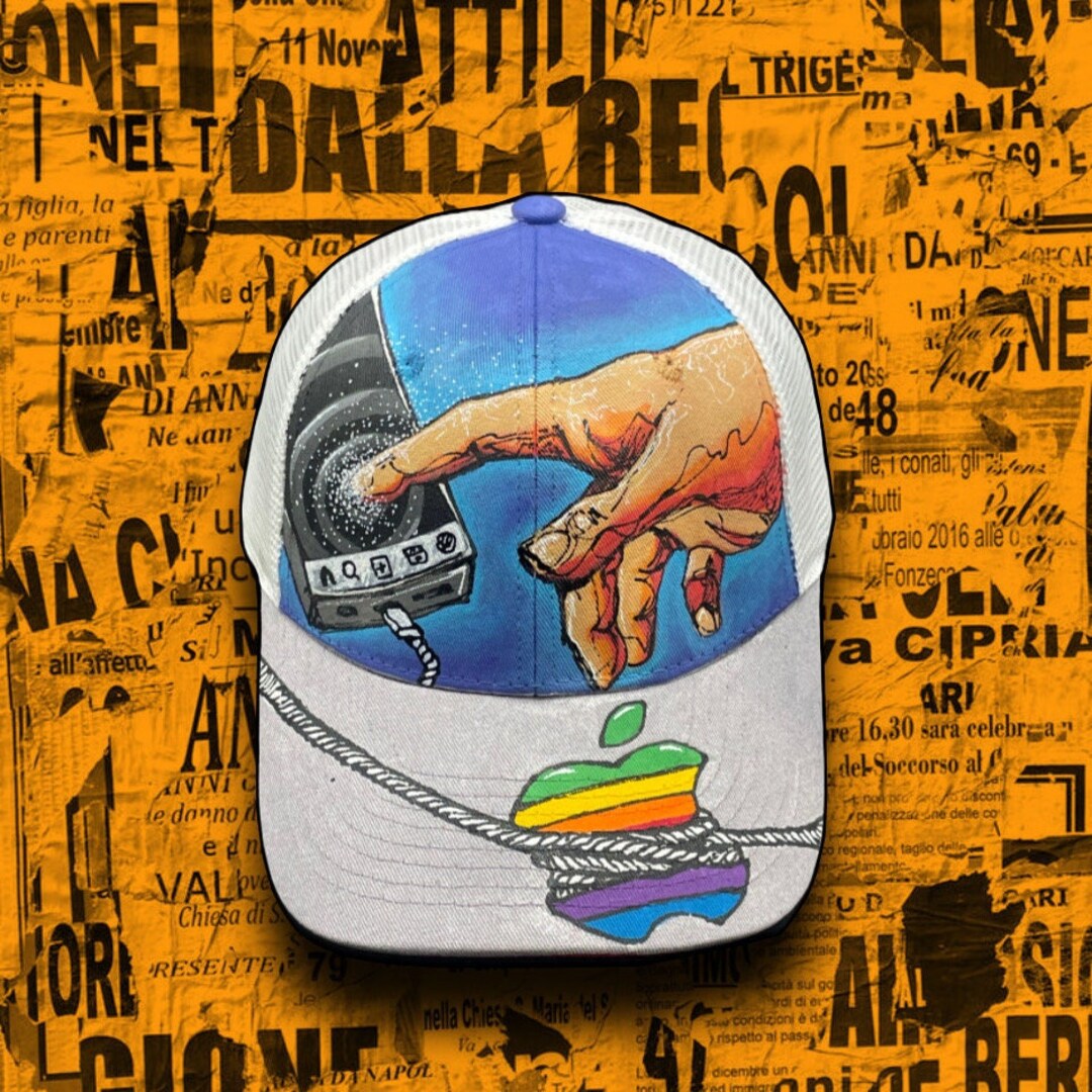 HAND PAINTED HAT. Tech Life, Iphone, Phone, Cap, Hat, Cap, Baseball Cap ...