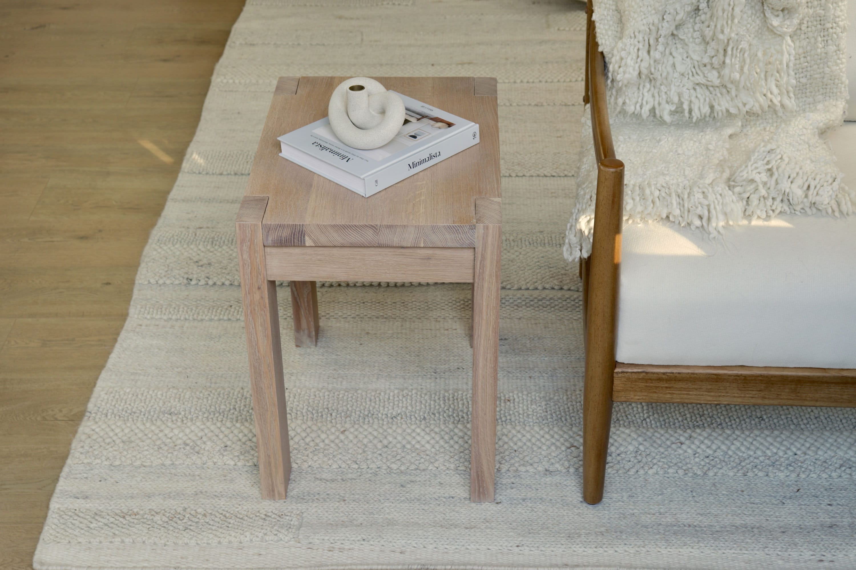 Parsons Side Table | Solid White Oak End Table | Customizable - Etsy