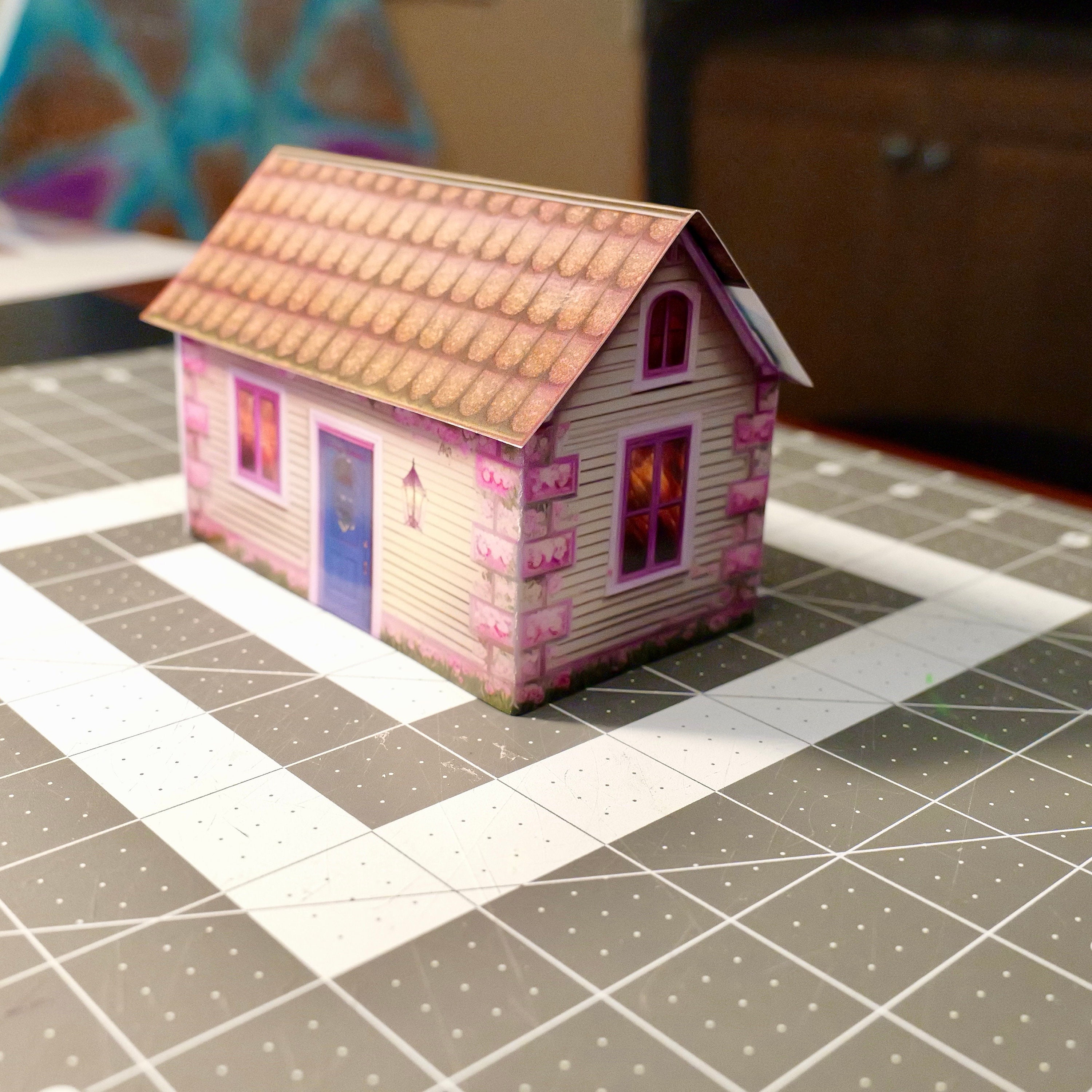 Miniature Spring/easter Themed House Printable House Nets - Set of 5 ...