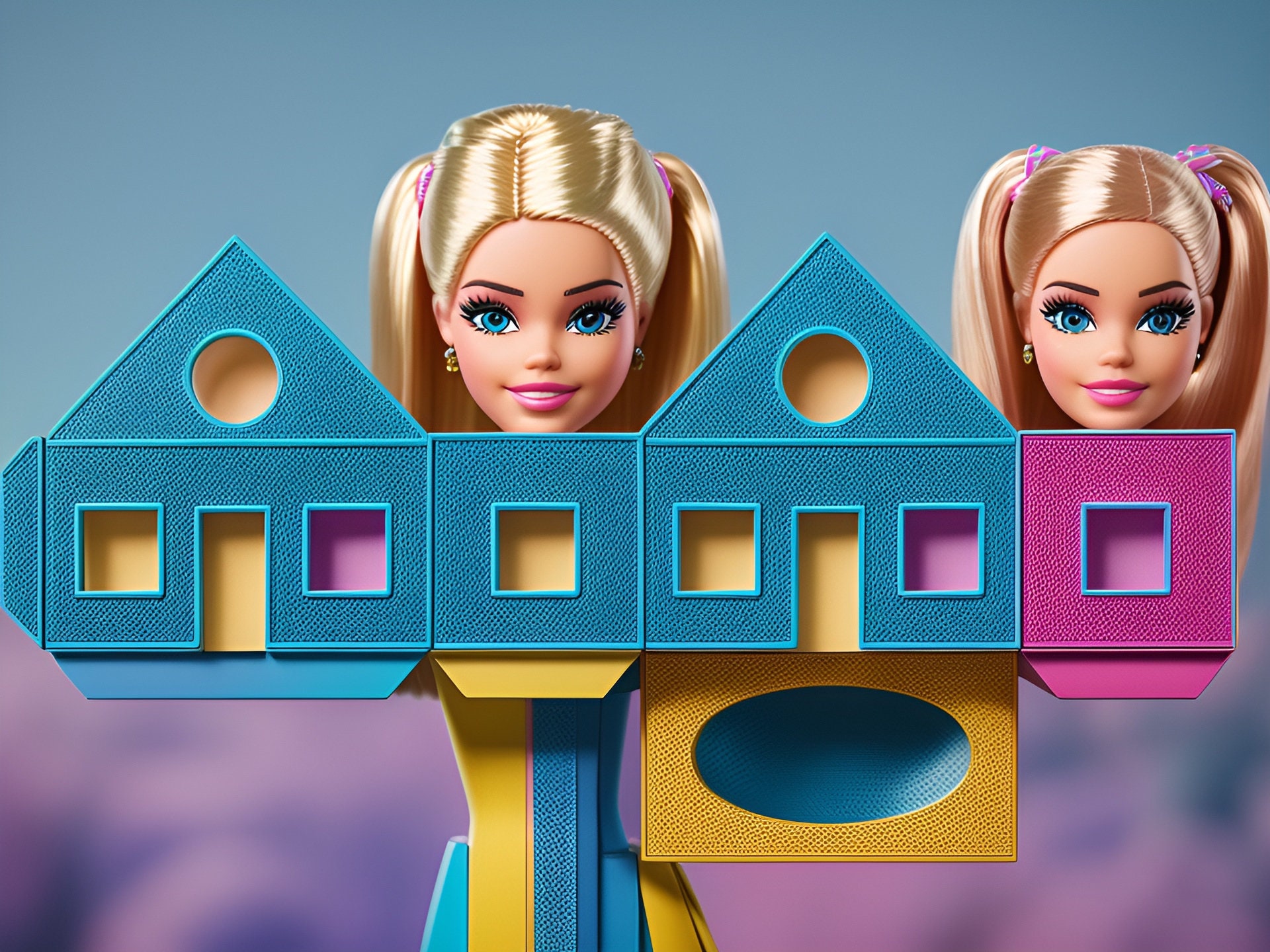 Miniature Barbie Doll House Printable House Nets - Set of 10 Mini ...