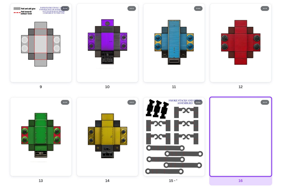 Thomas and Friends ALL Engines Go Papercraft 5 Pack With Wagons With ...