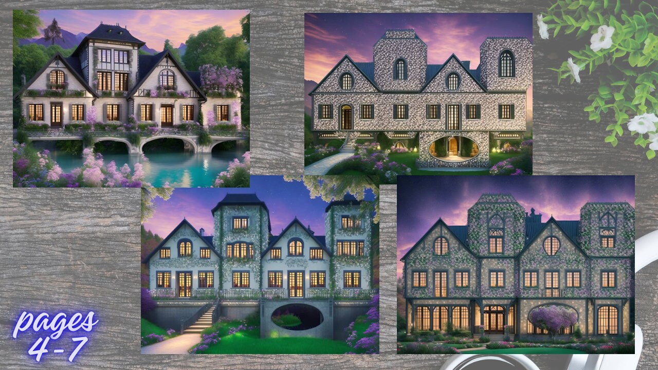 Miniature Stone House Printable House Nets - Set of 10 Mini Houses for ...