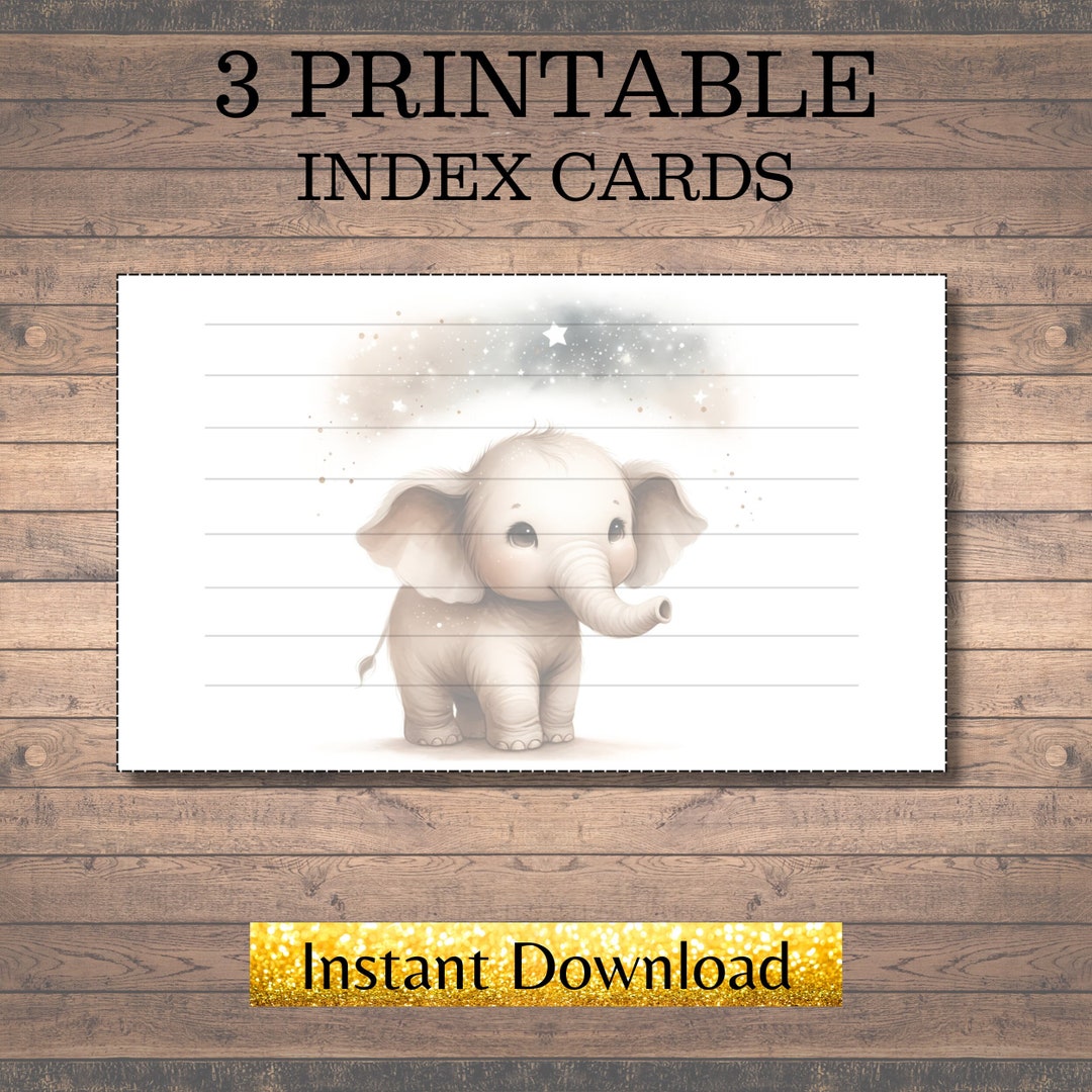 Printable Index Cards, Journaling, Affirmations, Lined 3x5 Notecards ...