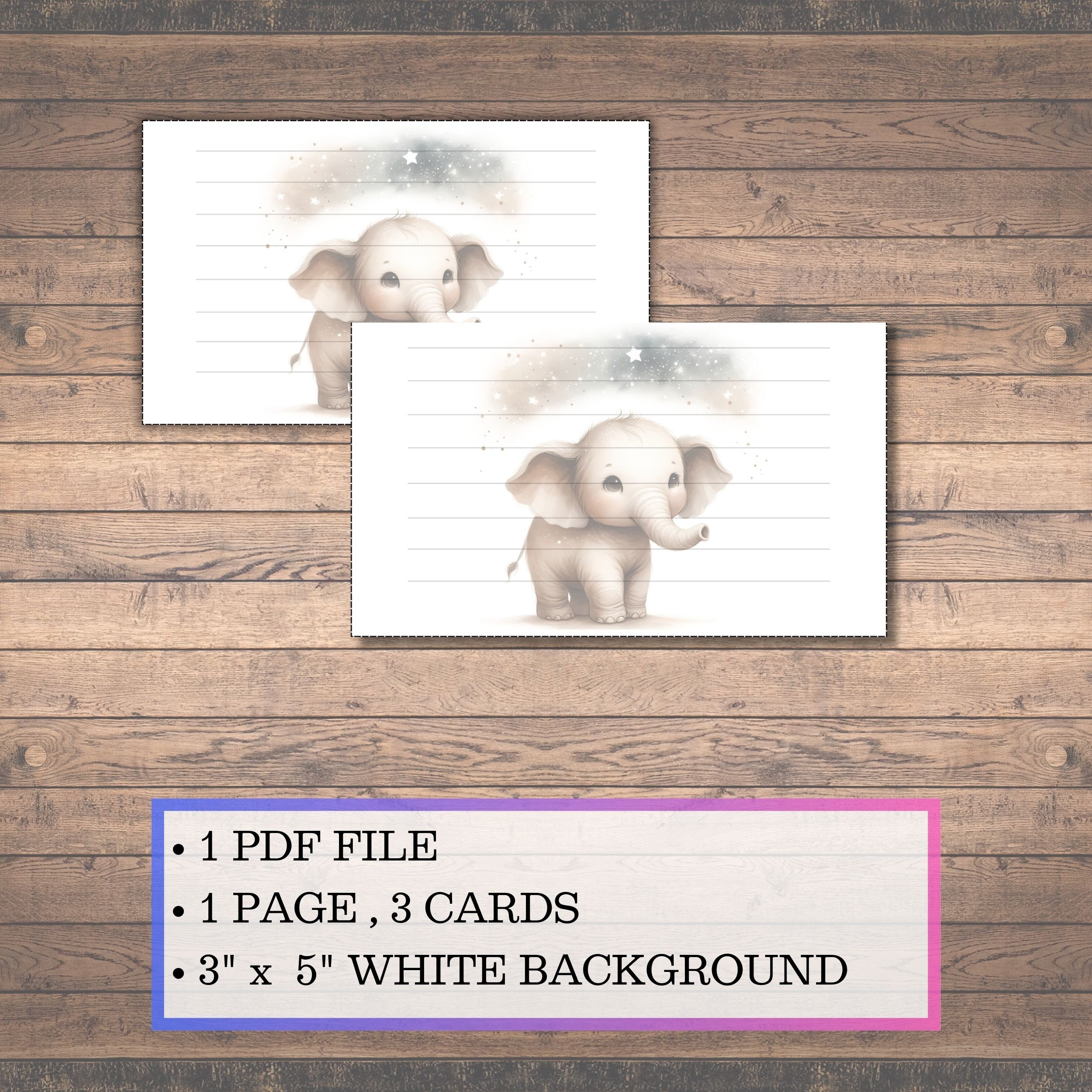 Printable Index Cards, Journaling, Affirmations, Lined 3x5 Notecards ...