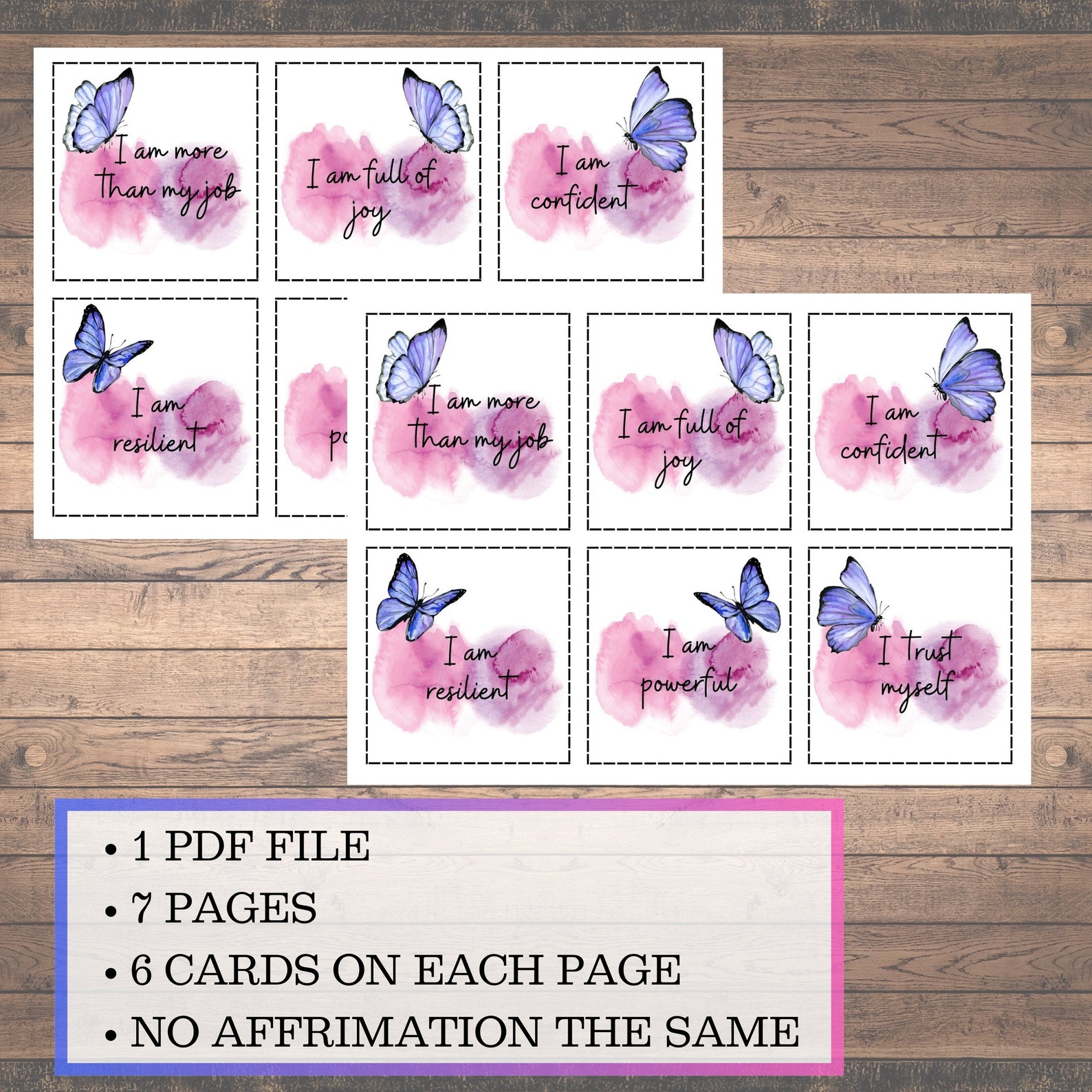 42 Affirmation Cards Printable, Affirmation Cards Digital, Vision Board ...