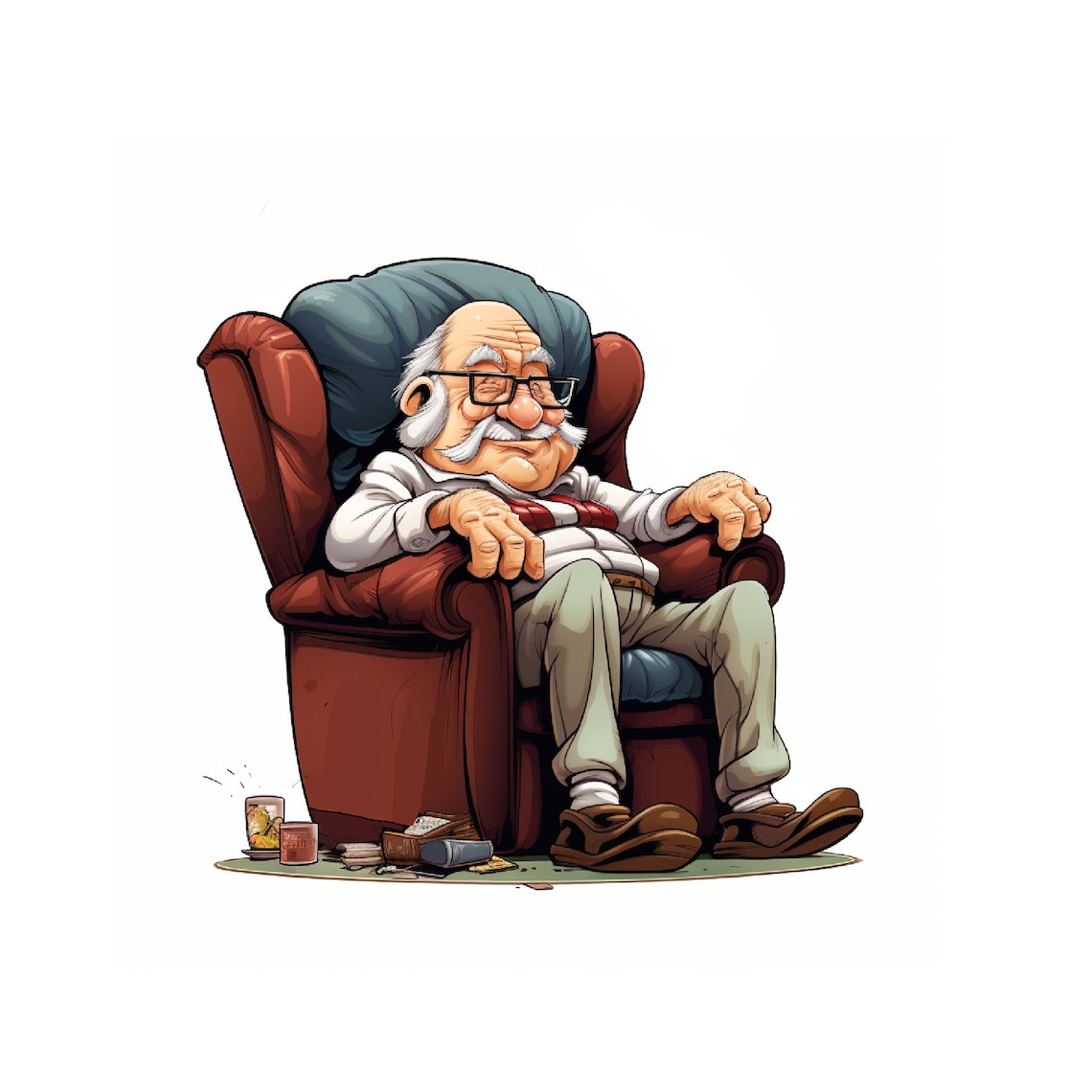 Old Men in Recliner, Grandparent, Grandpa, Sitting in Recliner, Grumpy ...