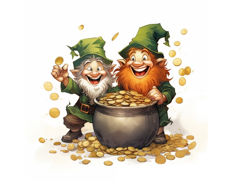 Leprechaun Clipart, Saint Patrick’s Day, Pot of Gold, Patties Day ...