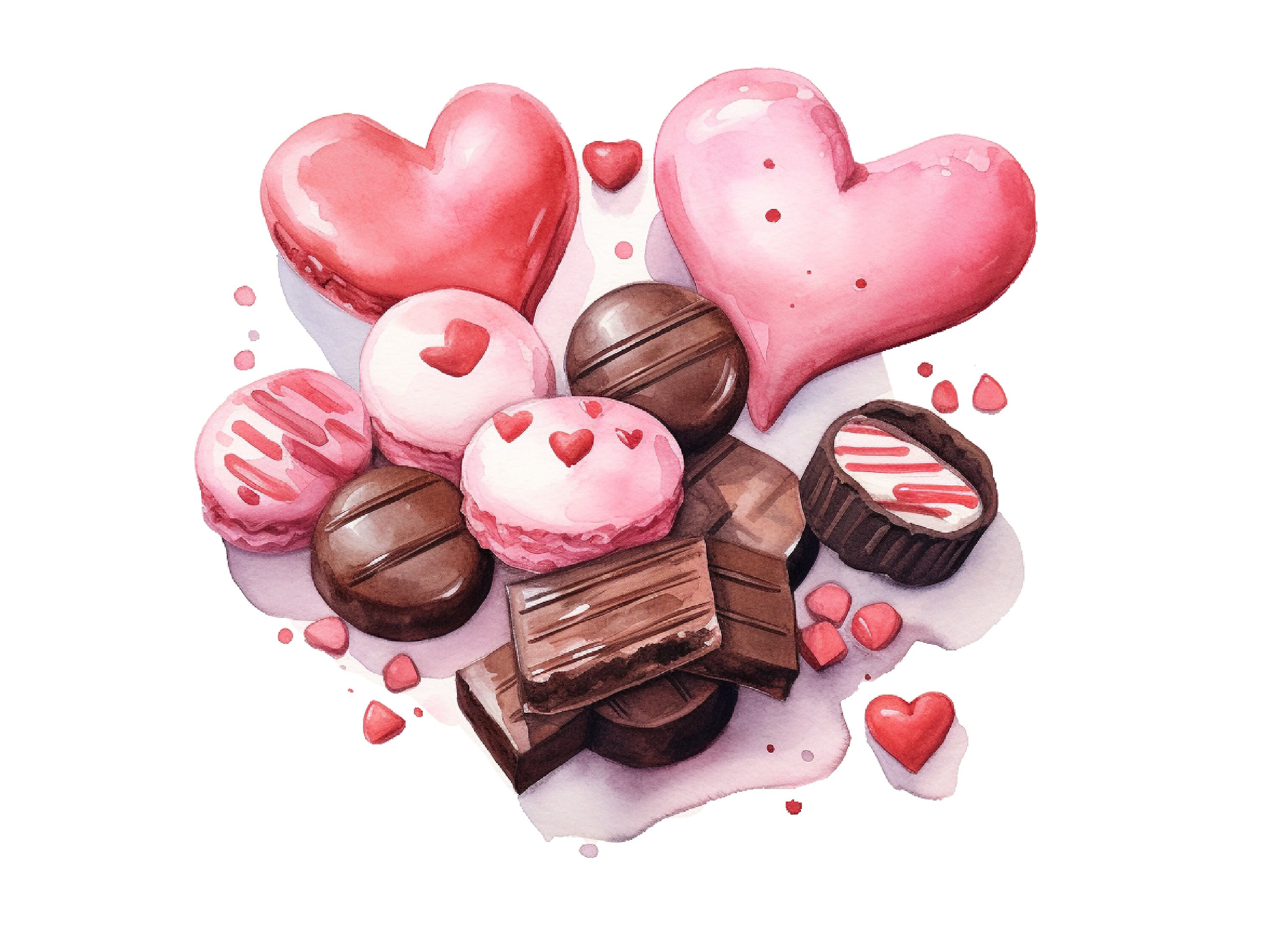Candy Hearts, Candy Clipart, Pastel, Chocolate Clipart,valentine ...