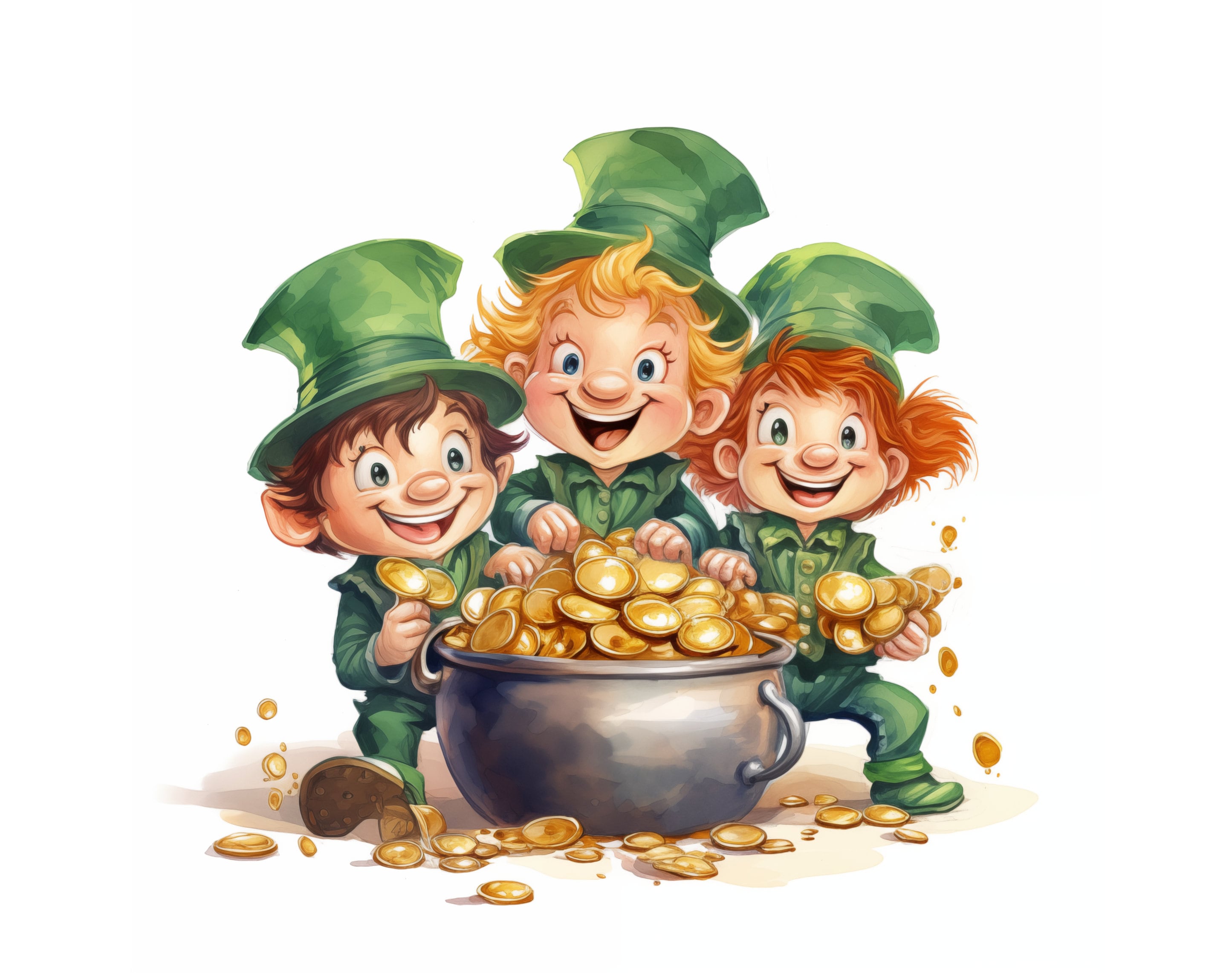 Leprechaun Clipart, Saint Patrick’s Day, Pot of Gold, Patties Day ...