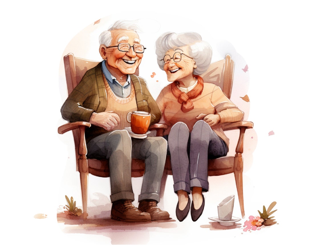 Old Love, Couple, Old, Old Couple, Life Partner, Old People Clipart ...