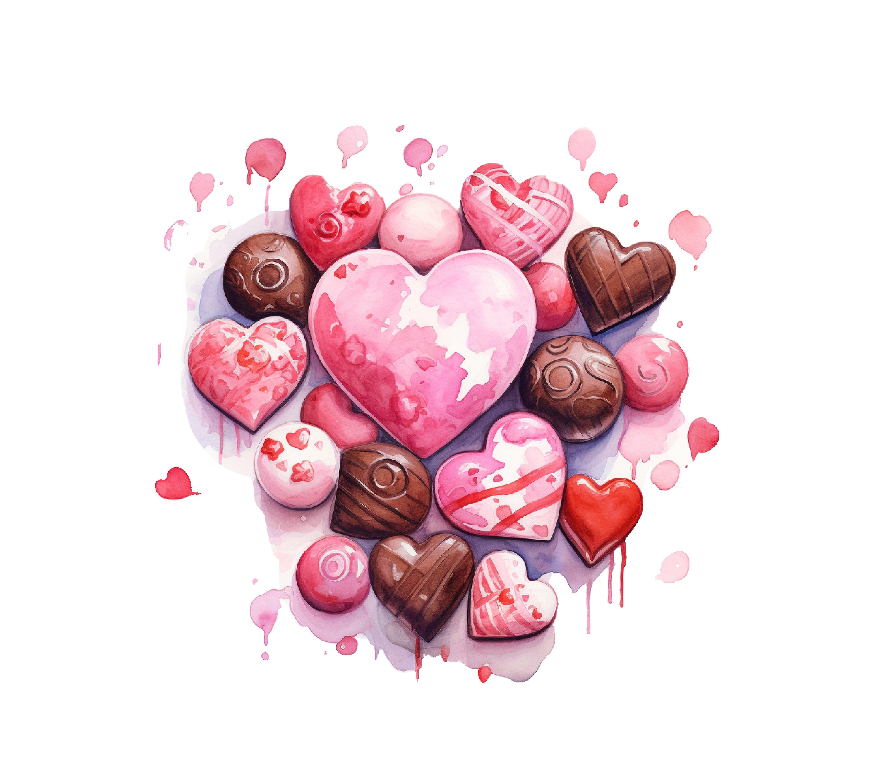 Candy Hearts, Candy Clipart, Pastel, Chocolate Clipart,valentine ...