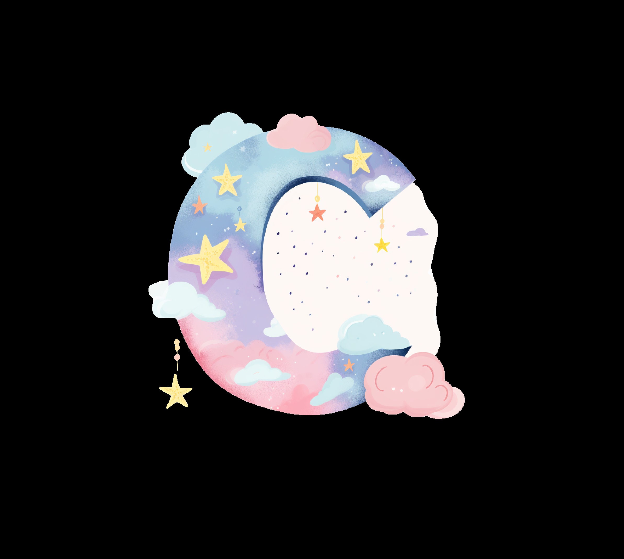 Letter C, Pastel Colors, Letter Clipart - Etsy