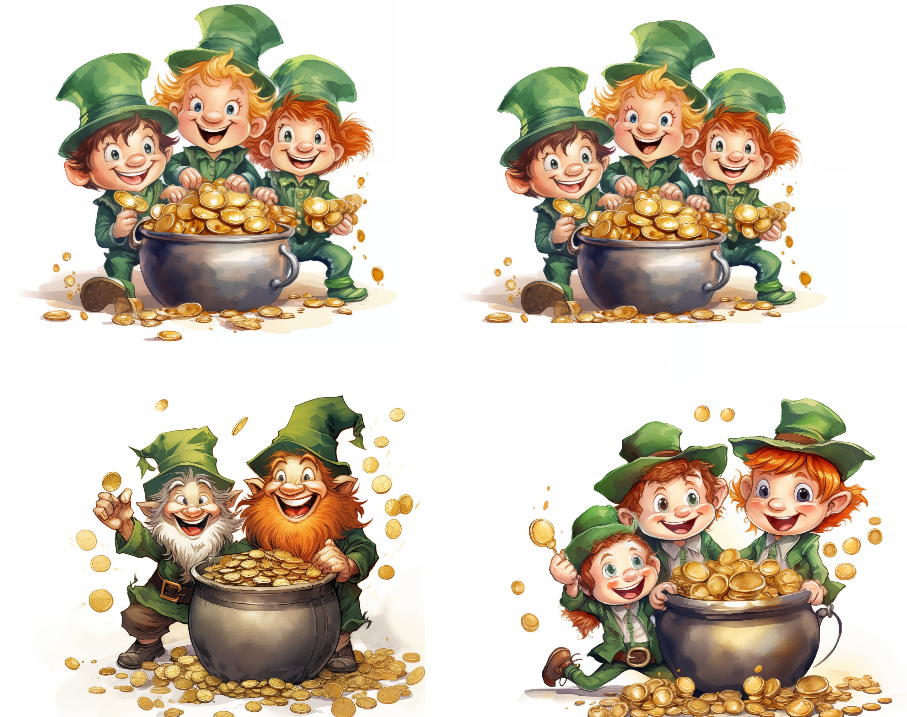 Leprechaun Clipart, Saint Patrick’s Day, Pot of Gold, Patties Day ...