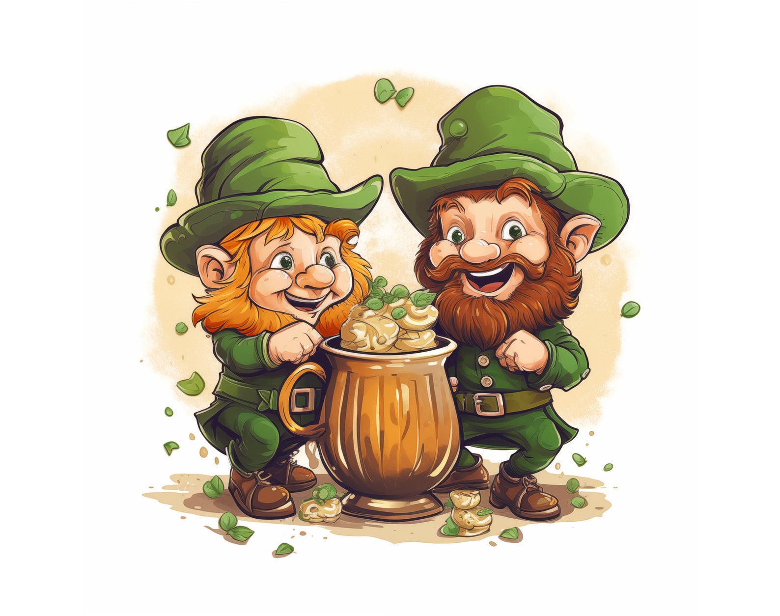 Leprechauns, Saint Patrick’s Day, Green, Four Leaf Clovers, Pot of Gold ...