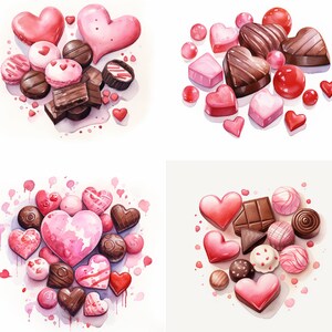 Candy Hearts, Candy Clipart, Pastel, Chocolate Clipart,valentine ...