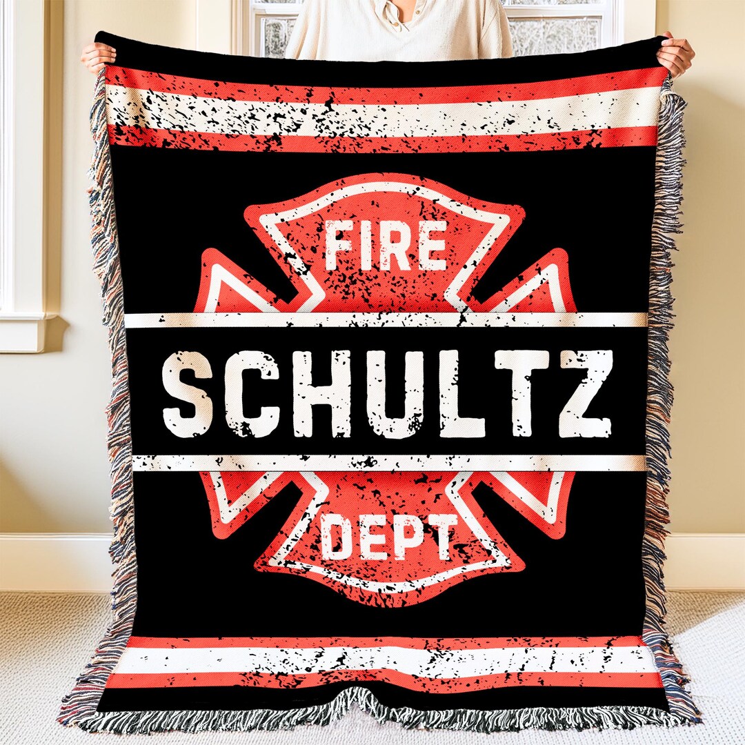 Personalized Firefighter Blanket Custom Birthday Gift for Firefighter ...