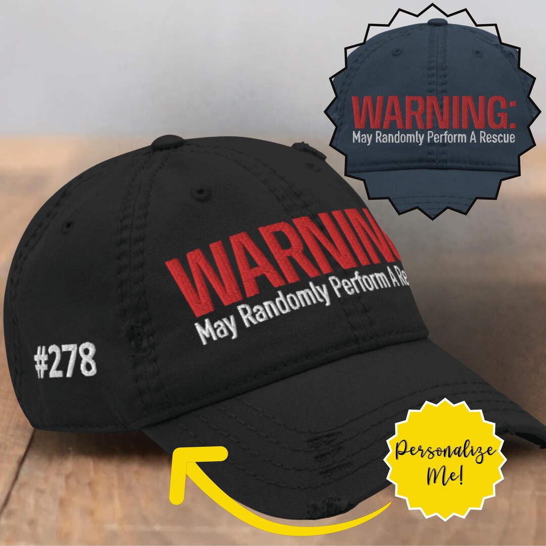 Personalized First Responder Embroidered Hat Unique Custom Cap Gift for ...