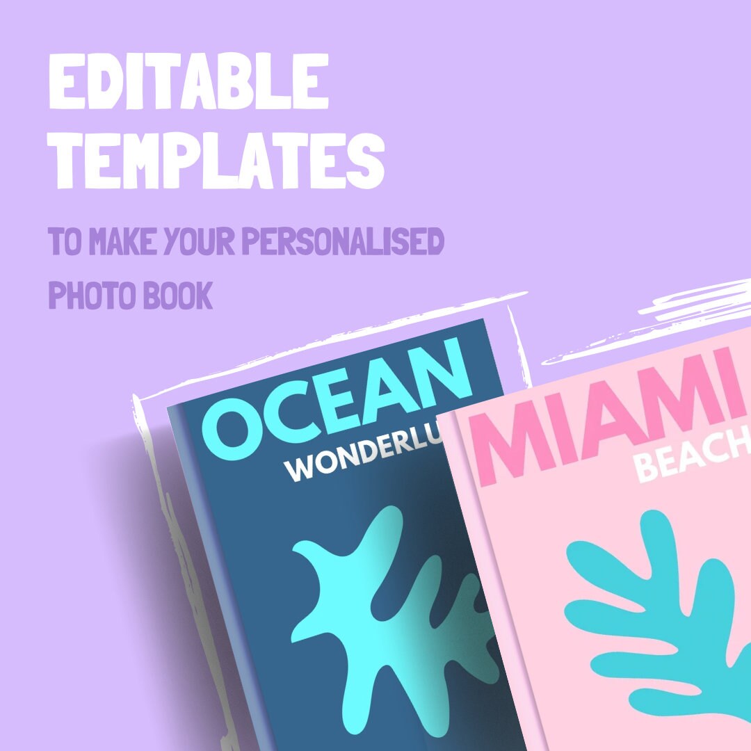 40 Travel Photo Book Cover Templates Editable via Canva Travel Book ...