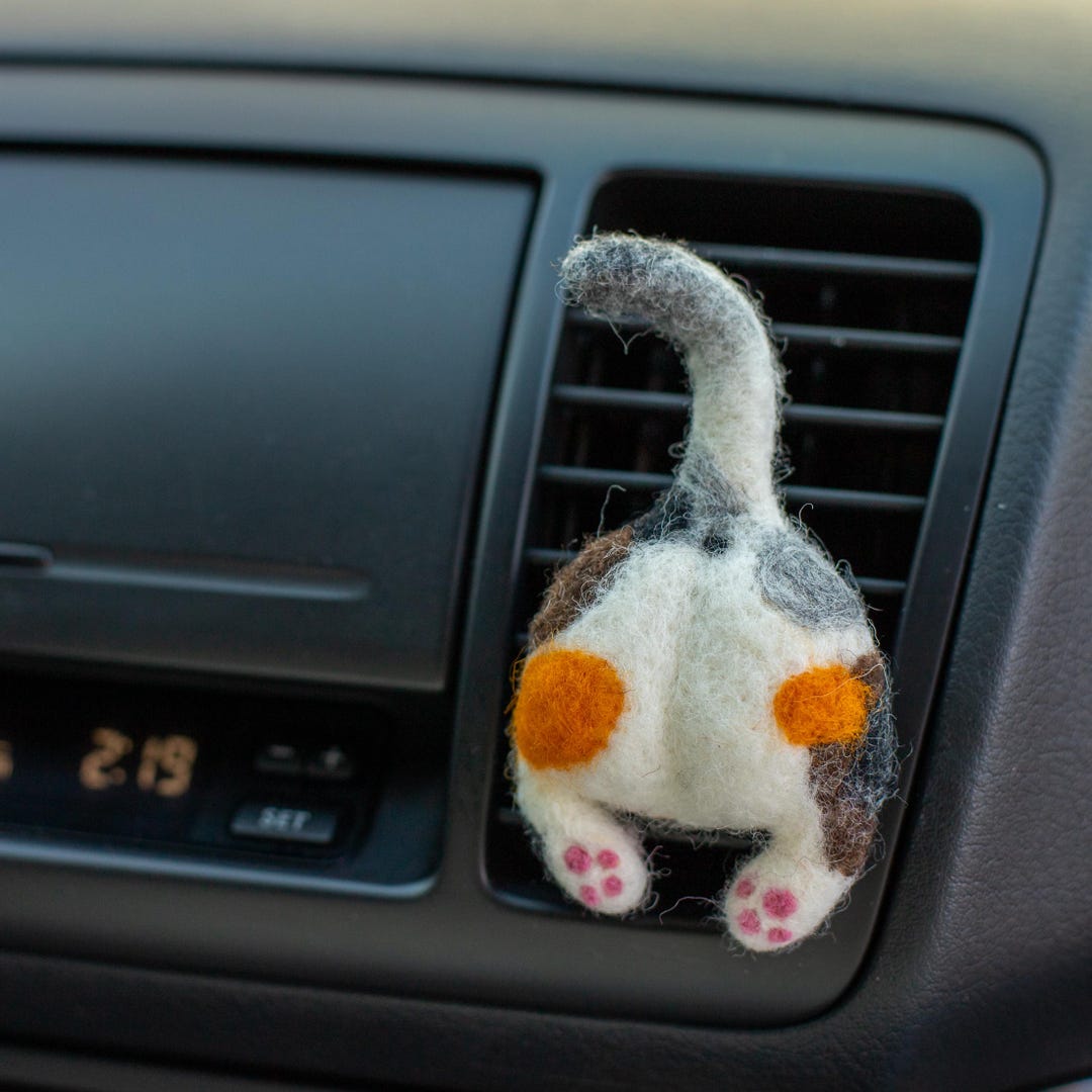 Felt Calico Cat Butt Car Vent Clip - Cute Handmade Air Freshener - Etsy