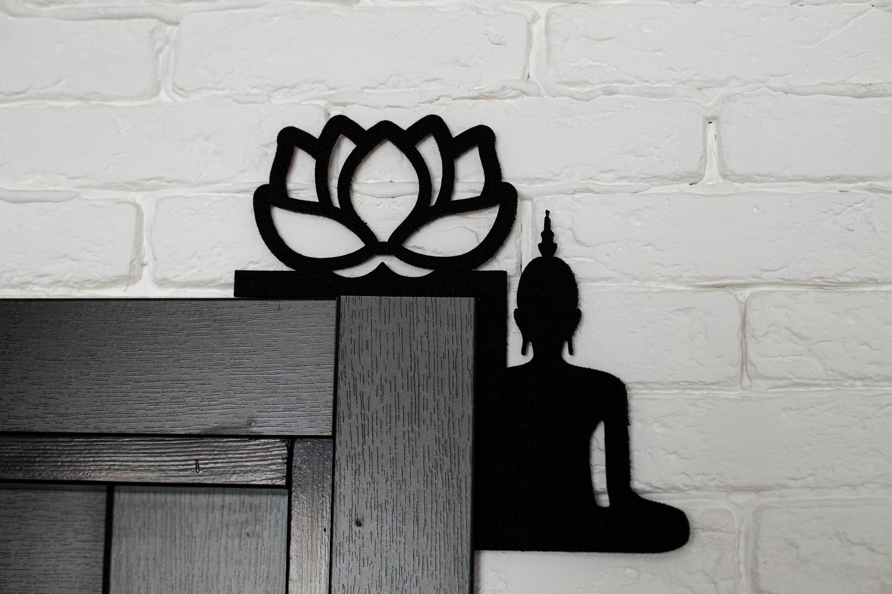 Door Topper Buddha and Lotus Door Corner Decor Meditation Door Trim ...