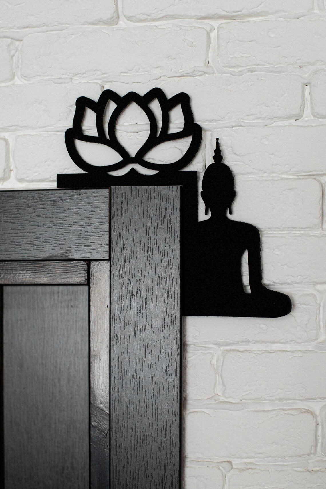 Door Topper Buddha and Lotus Door Corner Decor Meditation Door Trim ...