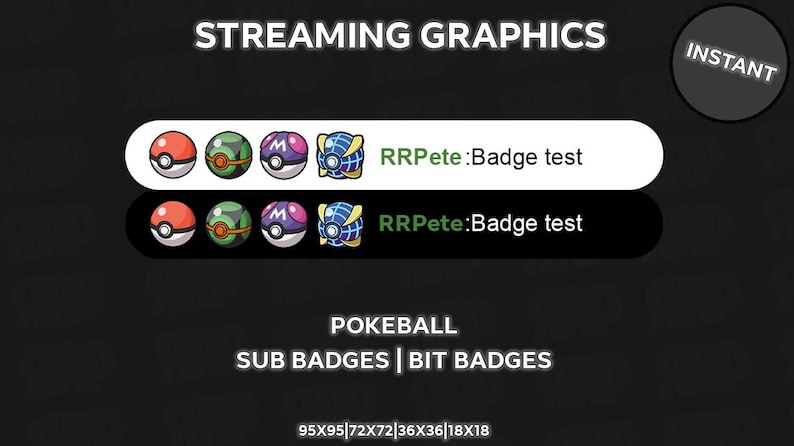 28 Pokeball Sub Badges | Twitch | Discord | Channel Points - Etsy