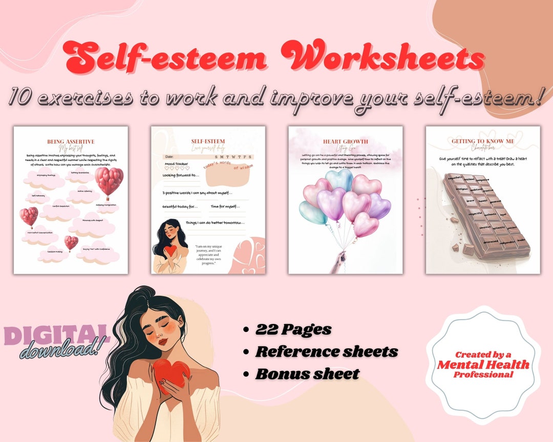 Self-esteem Worksheets, Mental Health, Mindfulness, Love Language ...