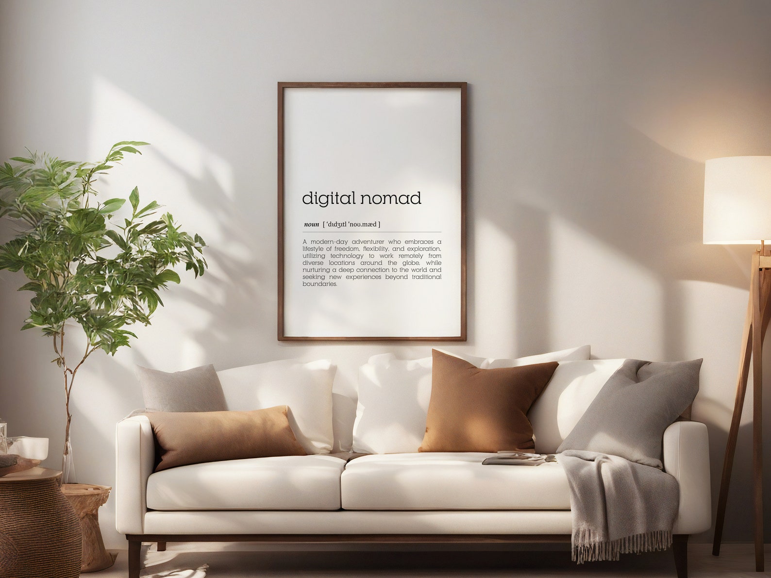 Digital Nomad Definition Print: Minimalist Typography Poster / Gift for ...