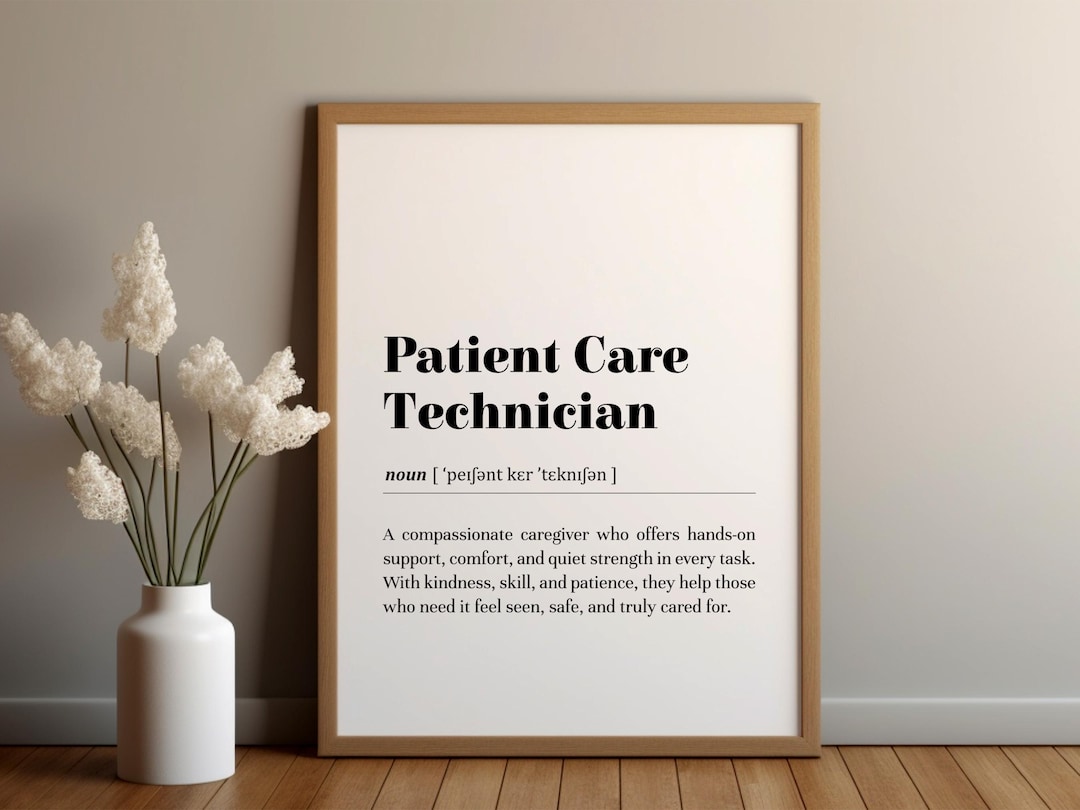 Patient Care Technician Definition Print: Medical Office Decor ...