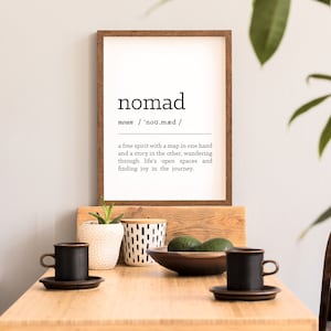 Nomad Definition Poster/digital Print/instant Download//traveler Gift ...