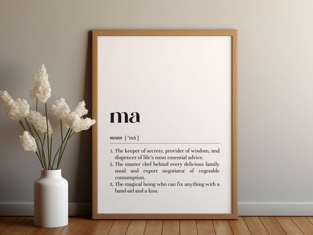 Ma Definition Print/instant Download/gift for Mom/mother's Day Gift ...