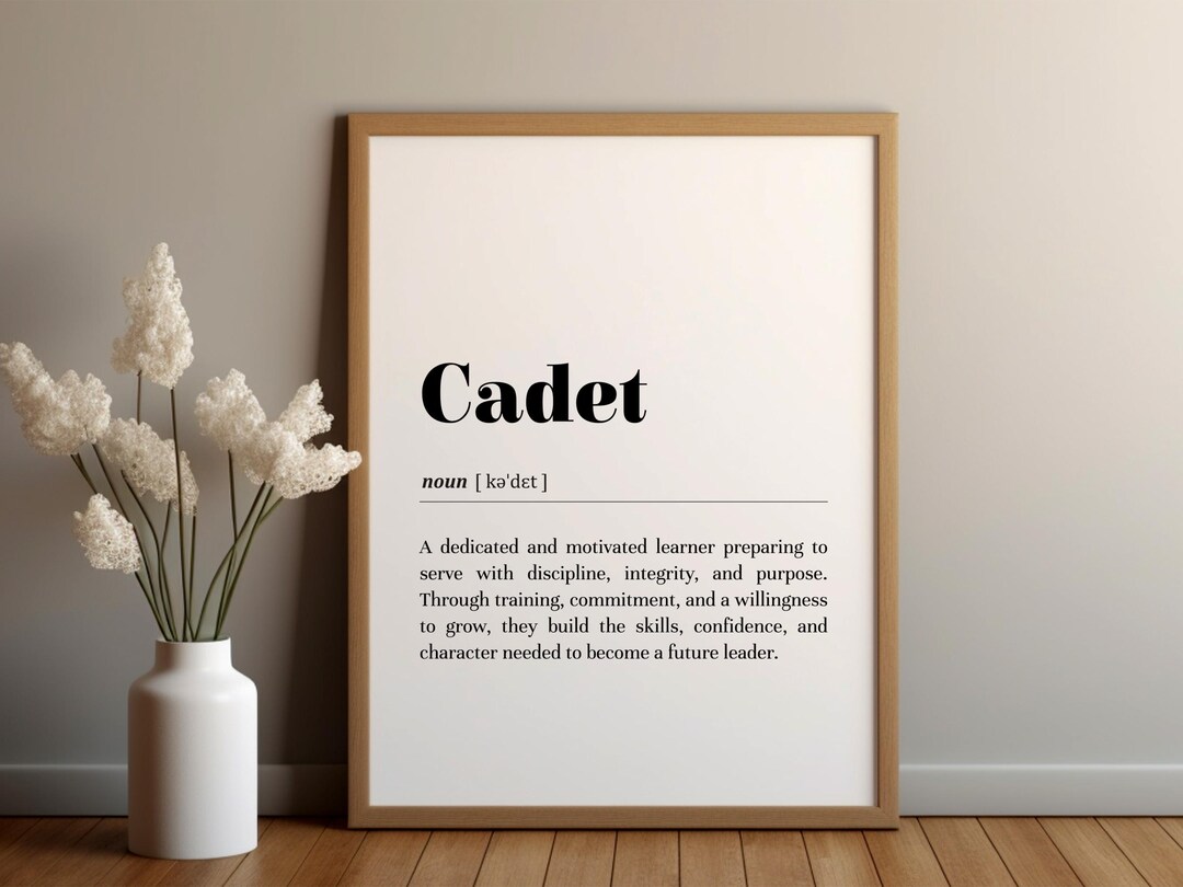 Cadet Definition Poster Print: Training Academy Student / Cadet ...