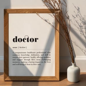 Doctor Definition Poster Print/instant Download/gift for Doctor/doctor ...