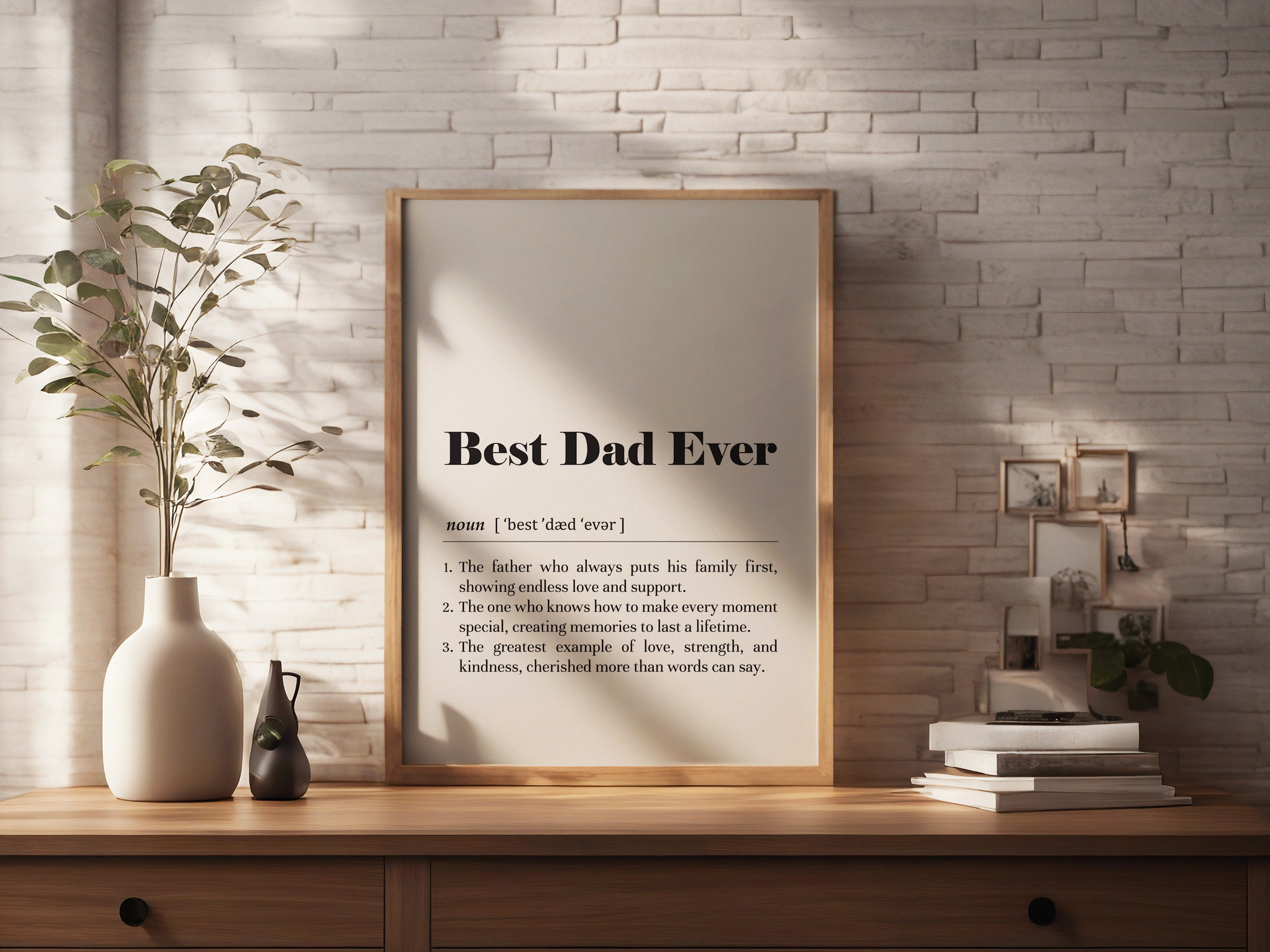 Best Dad Ever Definition Poster Print/instant Download/gift for Dad ...