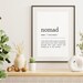 Nomad Definition Poster/digital Print/instant Download//traveler Gift ...