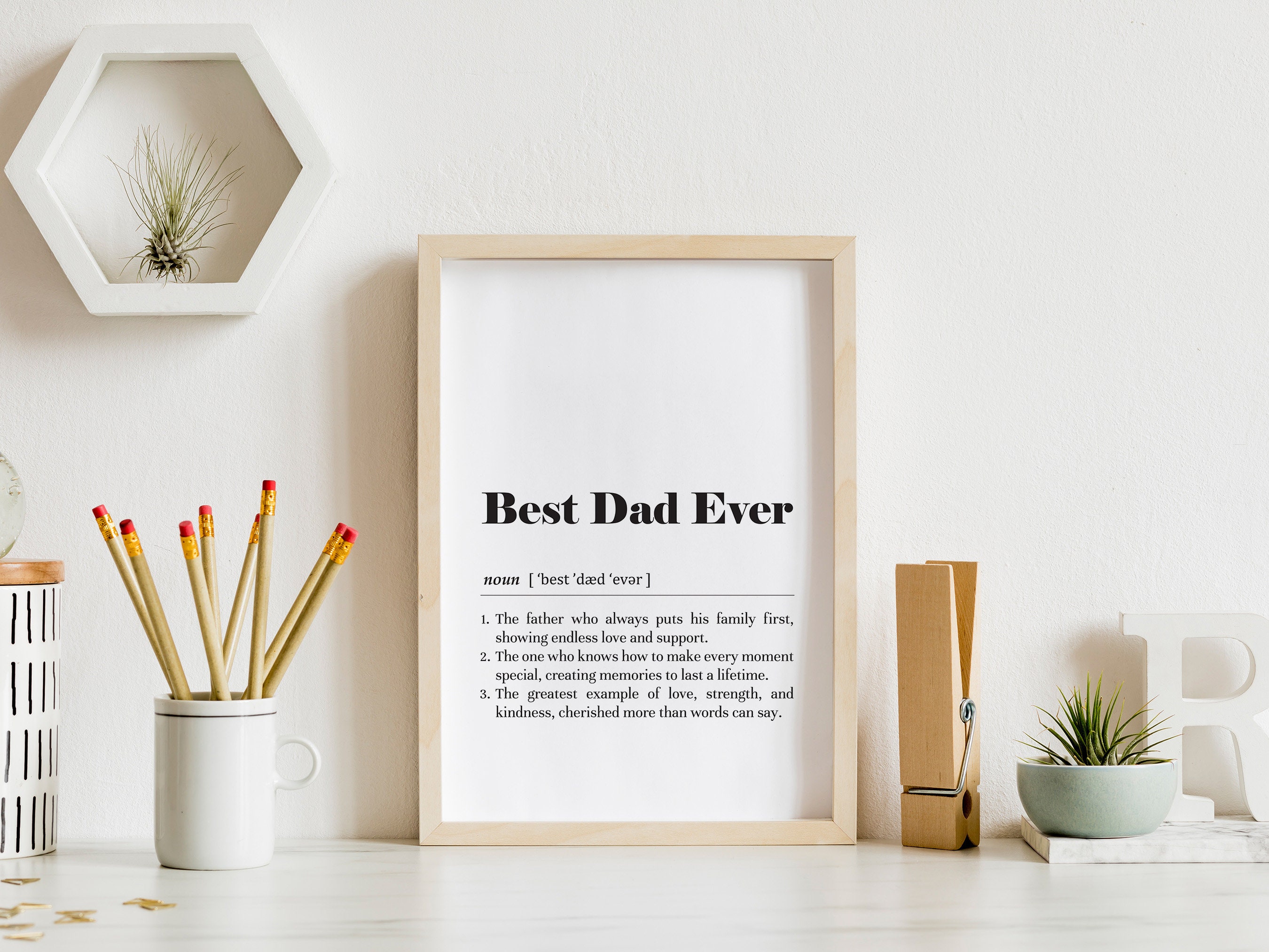 Best Dad Ever Definition Poster Print/instant Download/gift for Dad ...