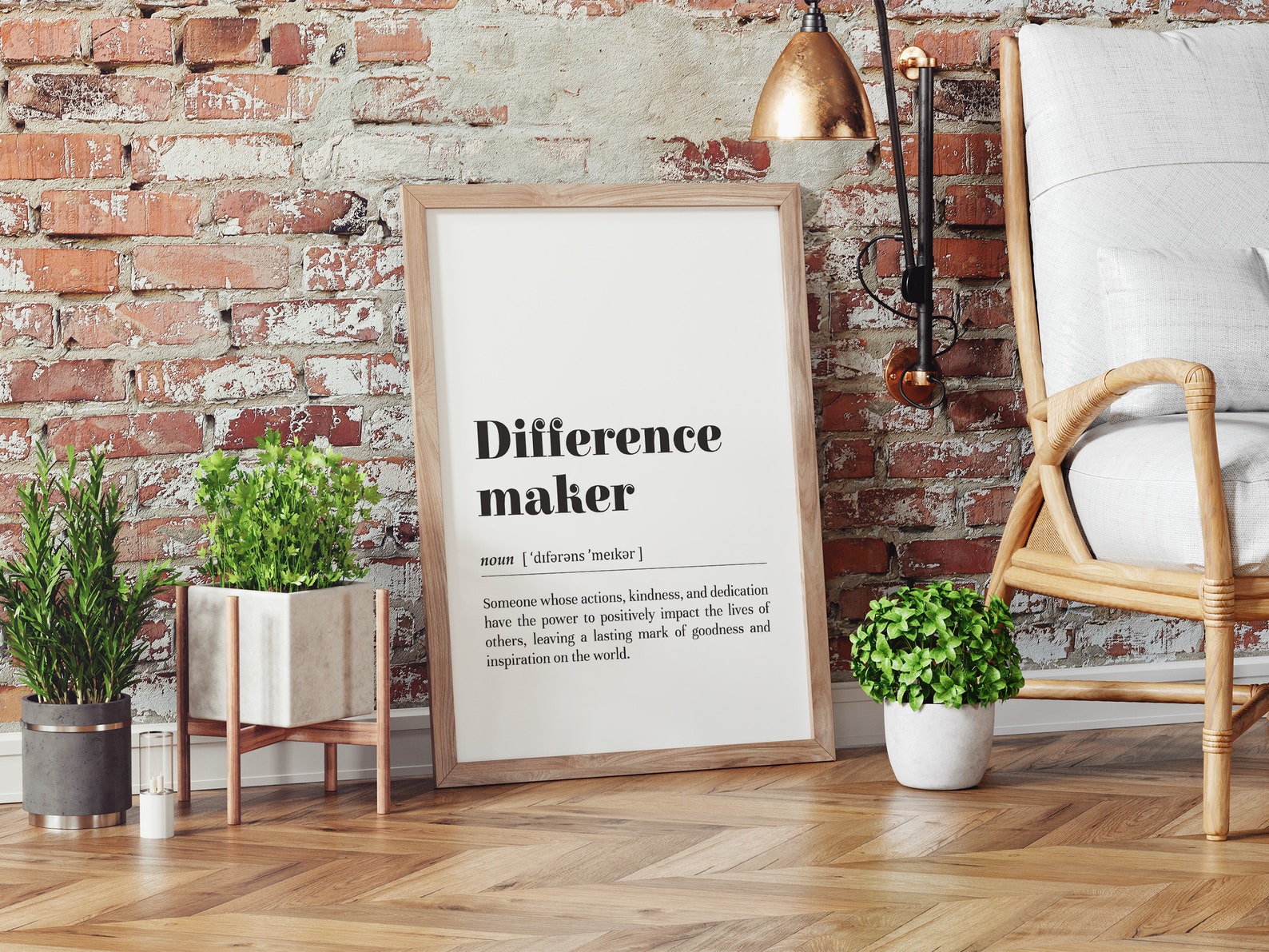 Difference Maker Definition Print: Minimalist Typography Poster ...