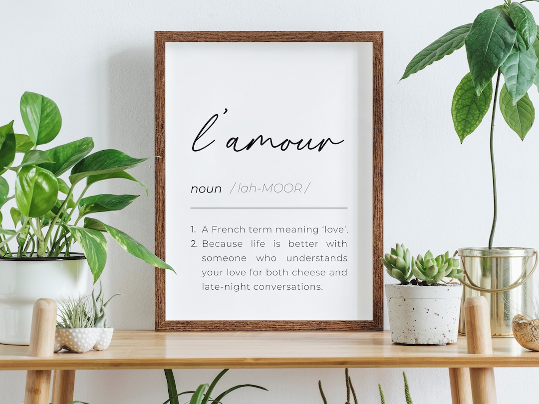 L'amour Definition Print/instant Download/romantic Home Decor/printable ...