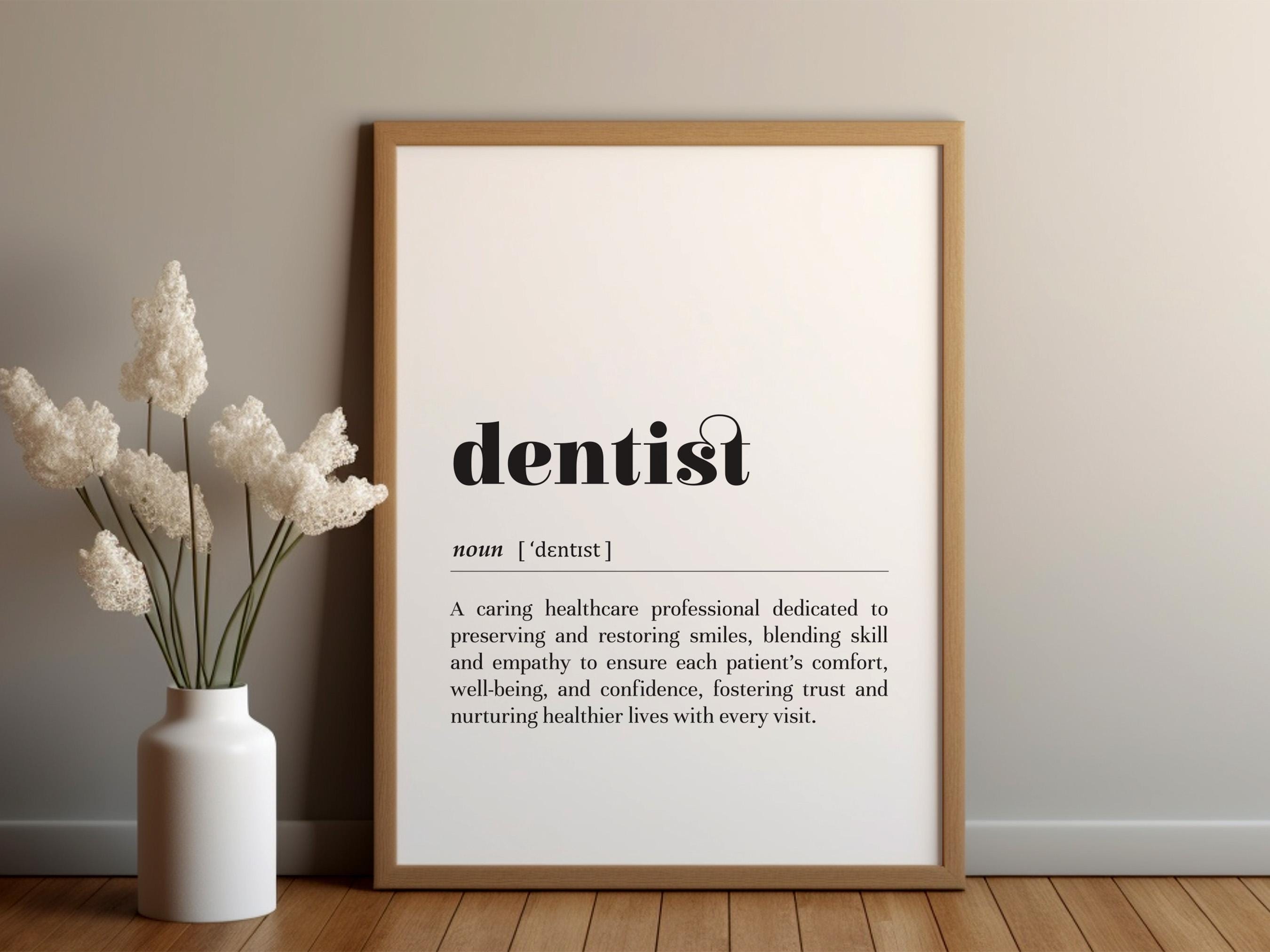 Dentist Definition Poster Print: Dental Office Decor / Doctor ...