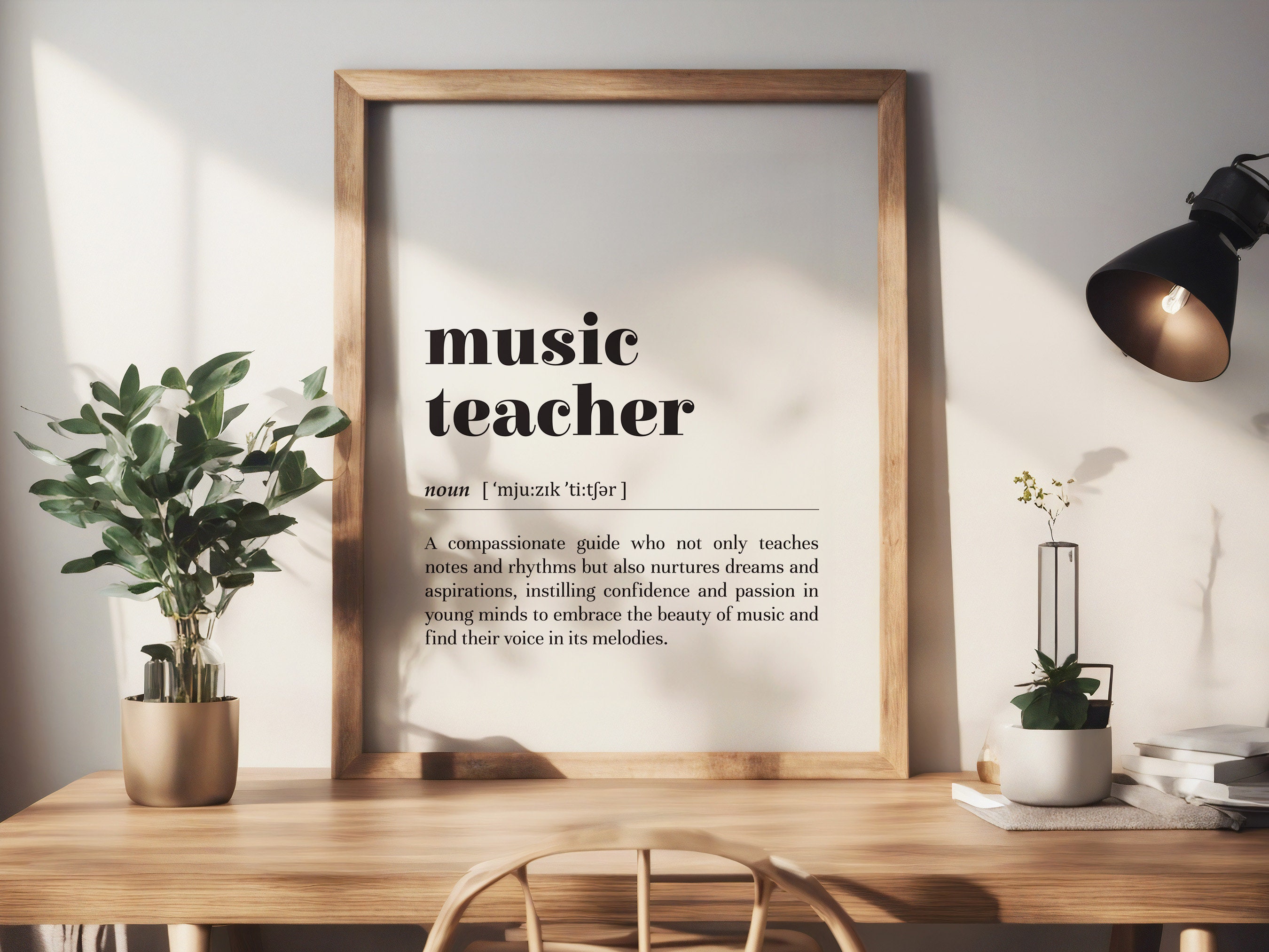 Music Teacher Definition Print/instant Download/music Teacher Gift ...