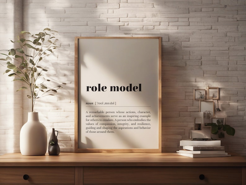 Role Model Definition Print: Minimalist Typography Poster / Heartfelt ...