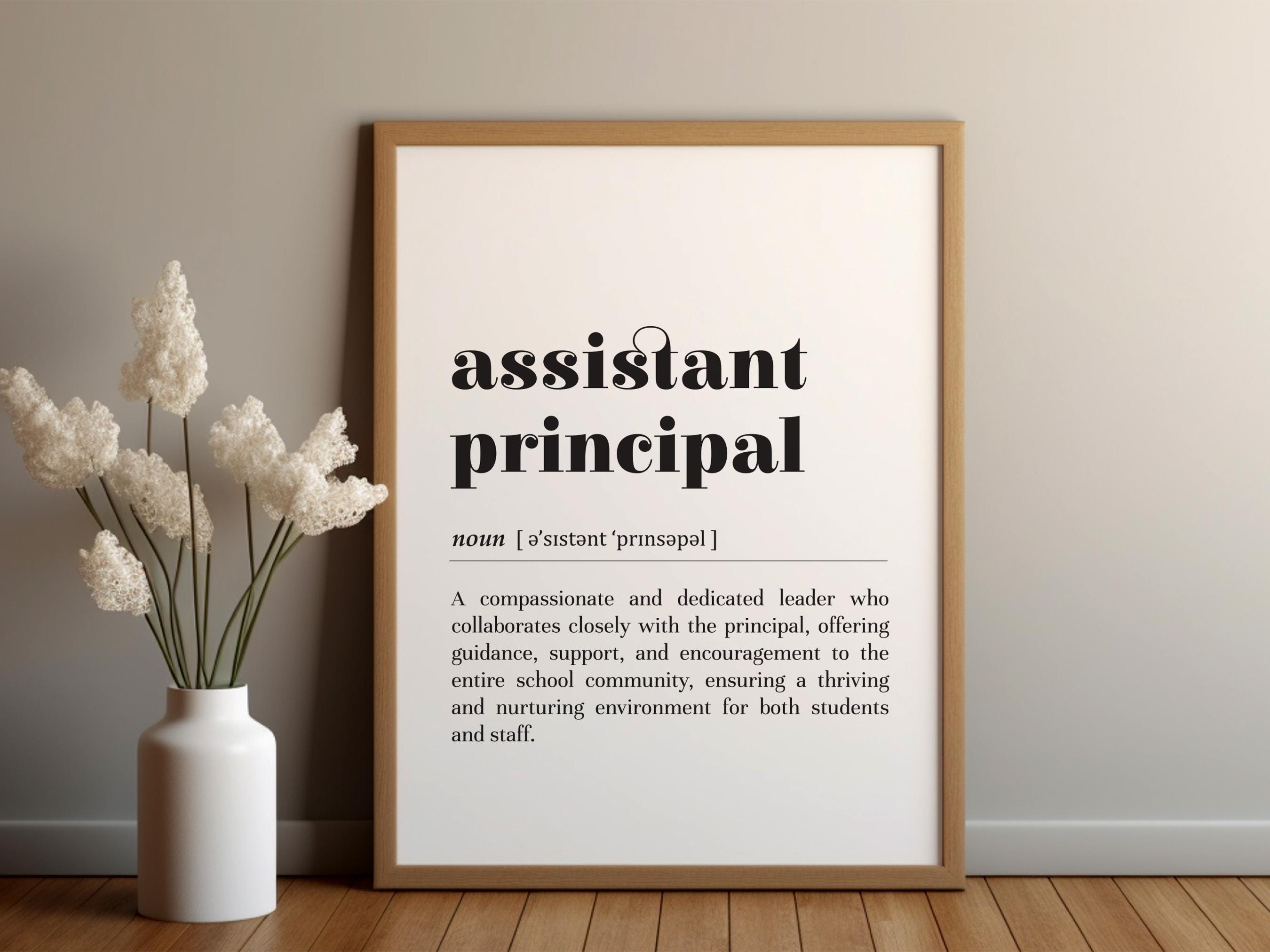 Assistant Principal Definition Print: School Staff Office Decor ...