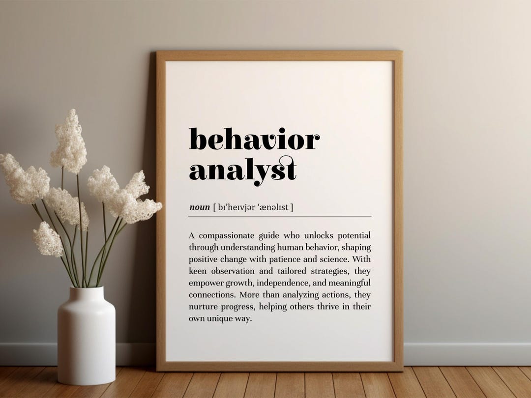 Behavior Analyst Definition Poster Print/instant Download/gift for ABA ...