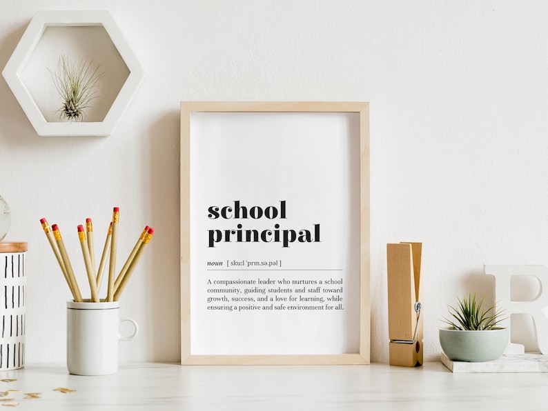 School Principal Definition Print: School Office Poster Decor / Teacher ...